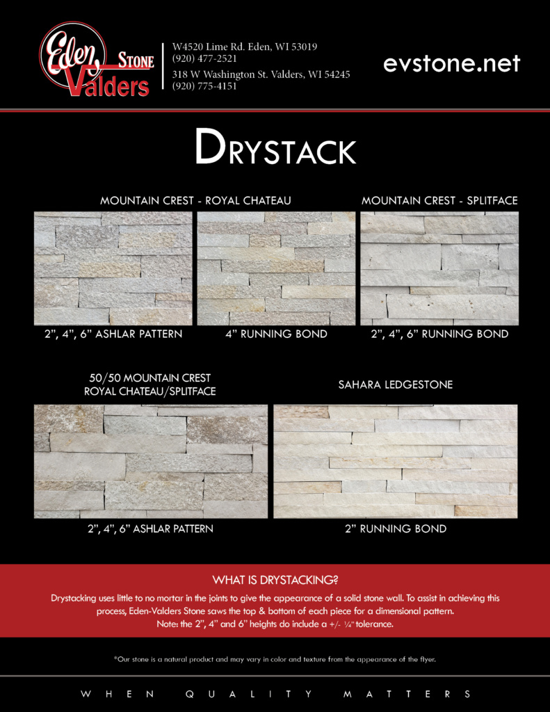 Drystack Flyer - Eden Valders Stone