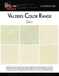Gray Color Range Flyer - Eden Valders Stone